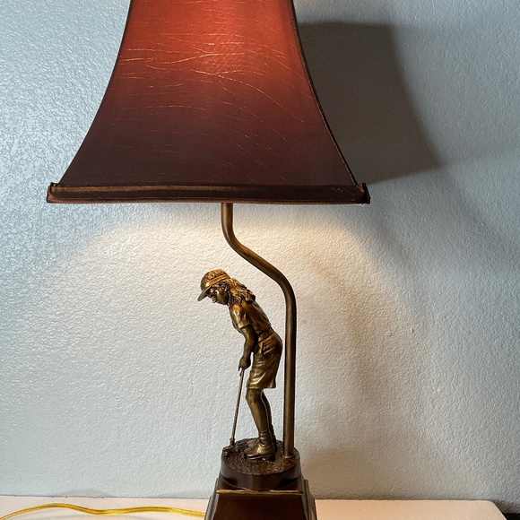 Unbranded | Accents | Ladys Golf Vintage Table Lamp Acrylic Sports ...